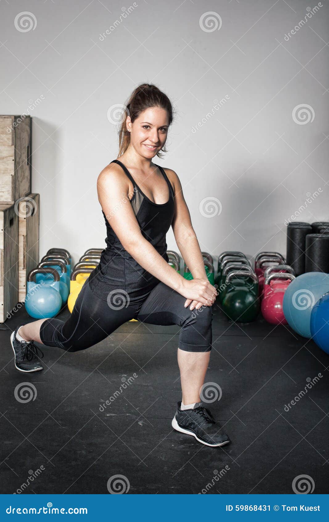 Fitness Preparation - Stretching Exercise Stock Image - Image of ...