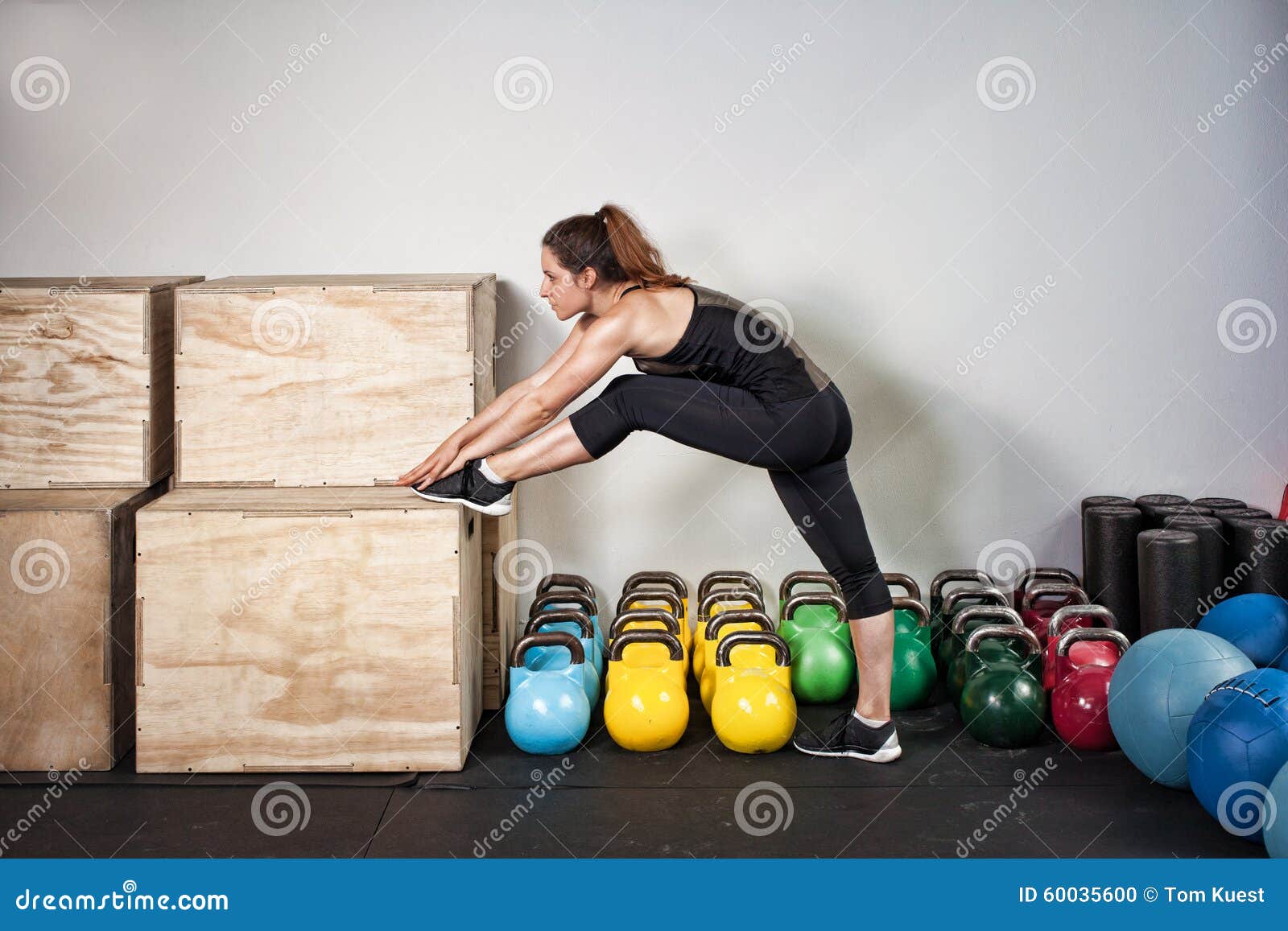 Fitness Preparation - Streching Exercise Stock Photo - Image of ...
