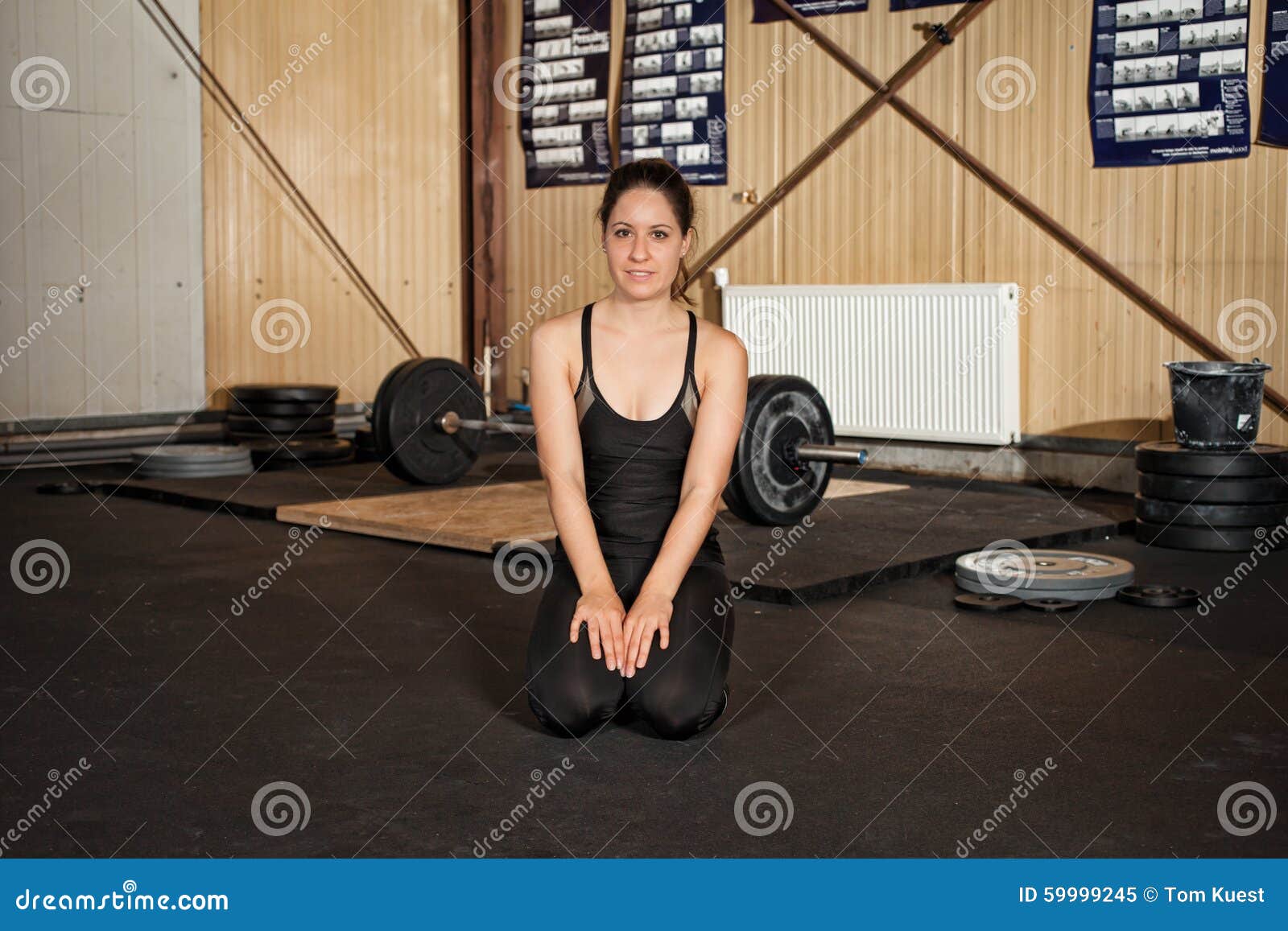 Fitness Preparation - Stretching Exercise Stock Image - Image of pushup ...