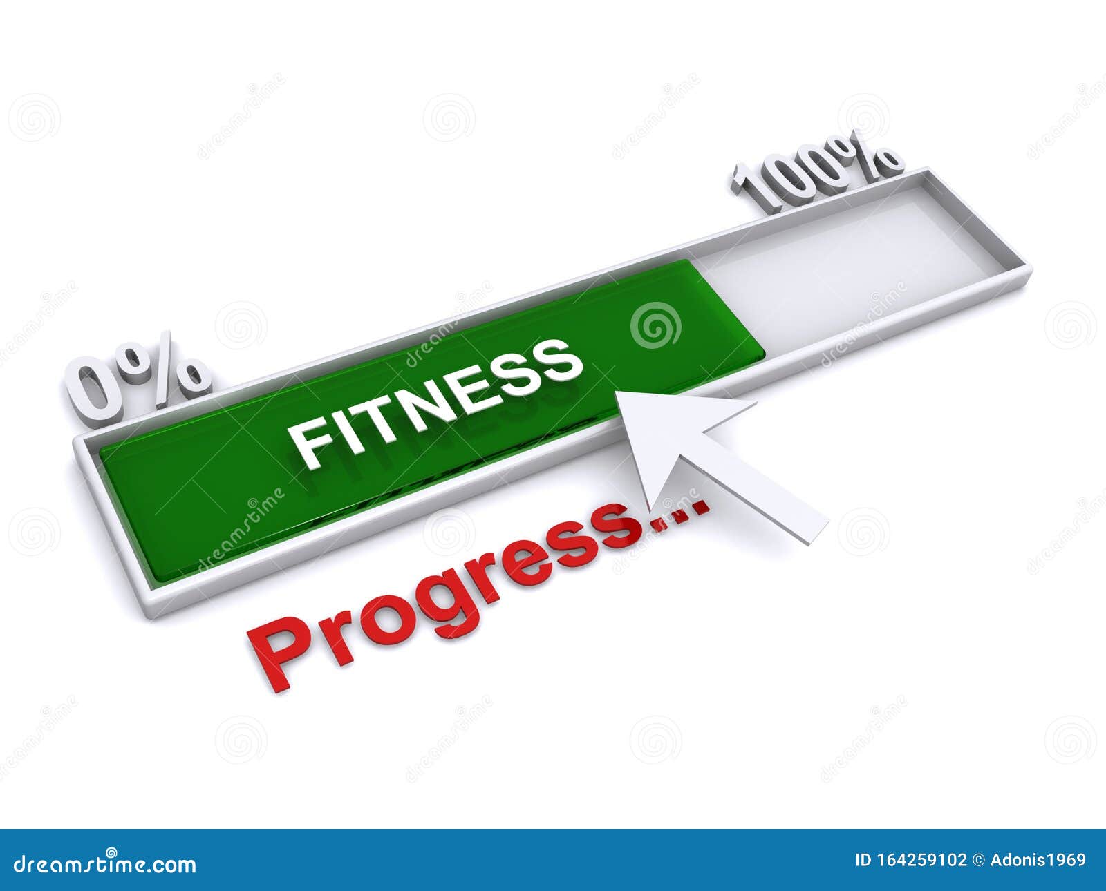 Fitness progress on white stock illustration. Illustration of decision ...
