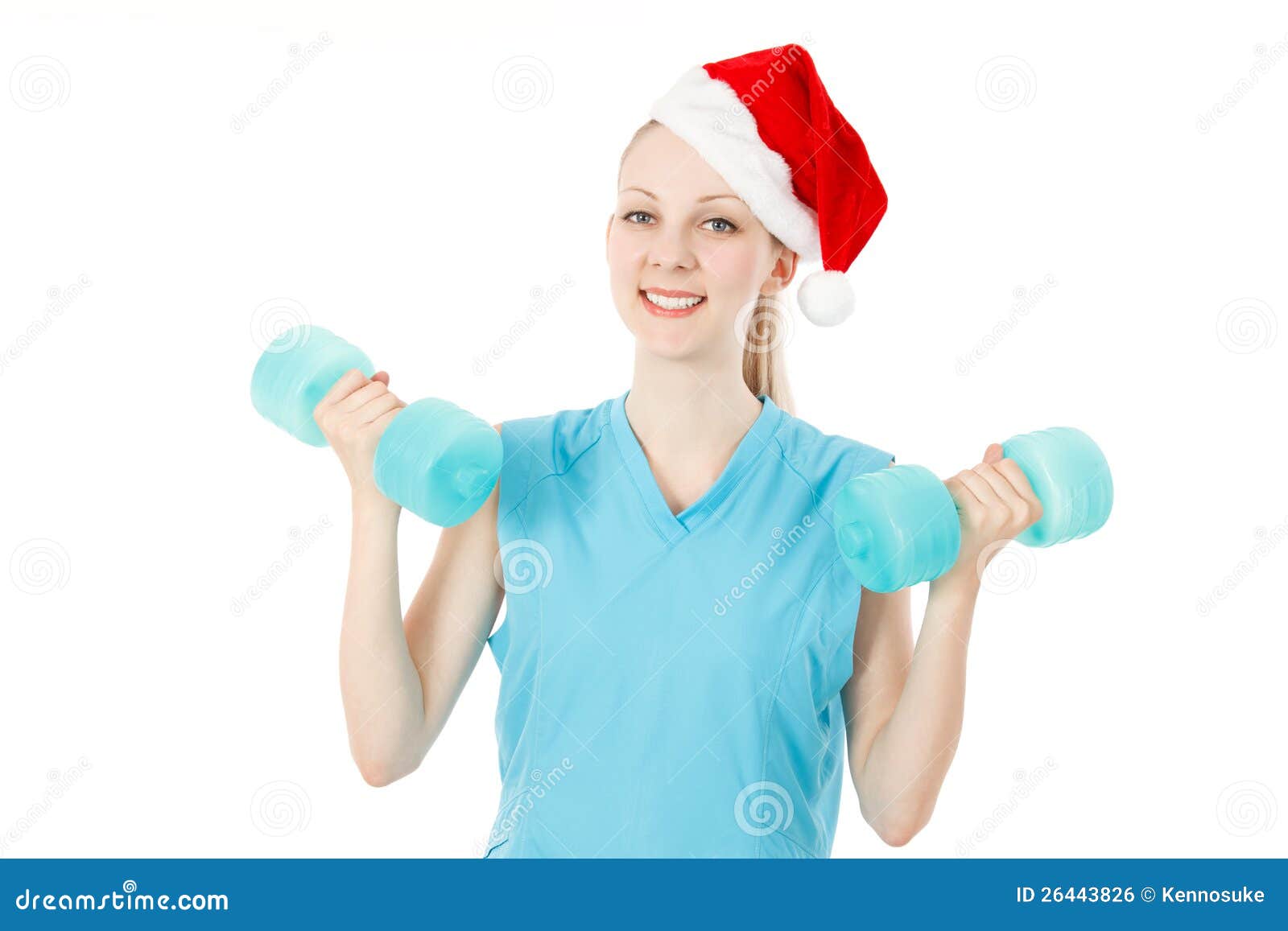 Fitness santa woman stock photo. Image of adult, healthy - 26443826