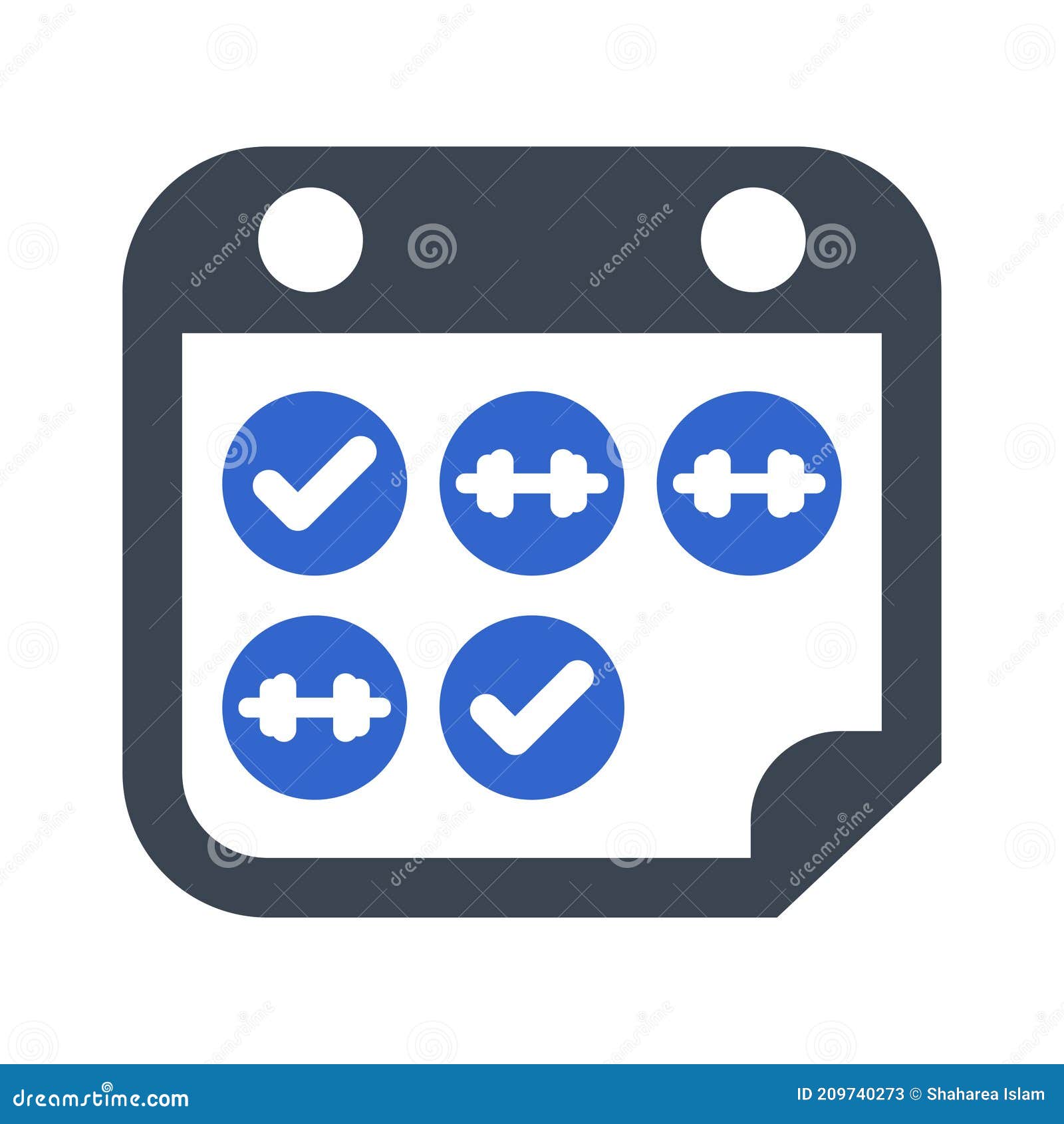 Fitness schedule icon stock vector. Illustration of training - 209740273