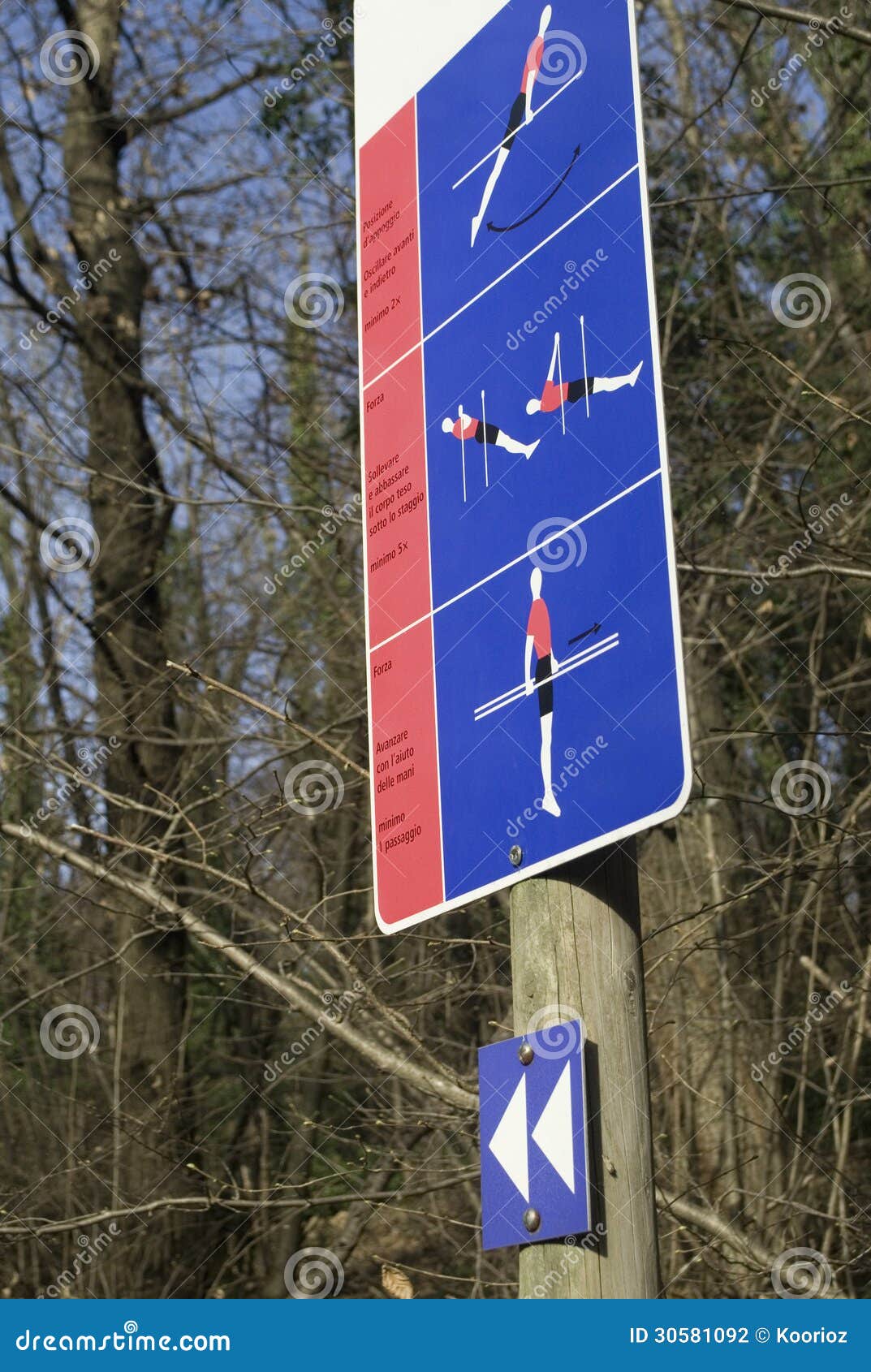 Fitness sign stock photo. Image of pole, nature, direction - 30581092