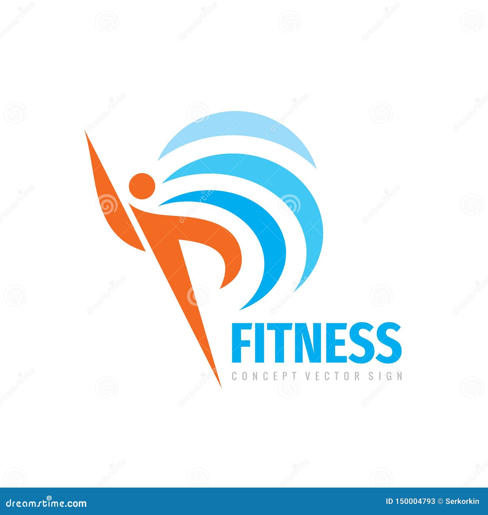Fitness Sport Human Vector Logo Design. Stock Vector - Illustration of ...