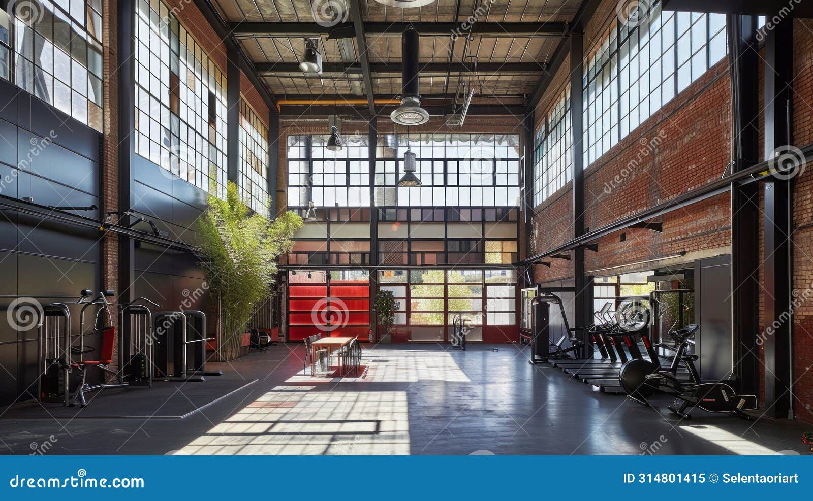 Fitness and Sports Complex Warehouse Stock Illustration - Illustration ...