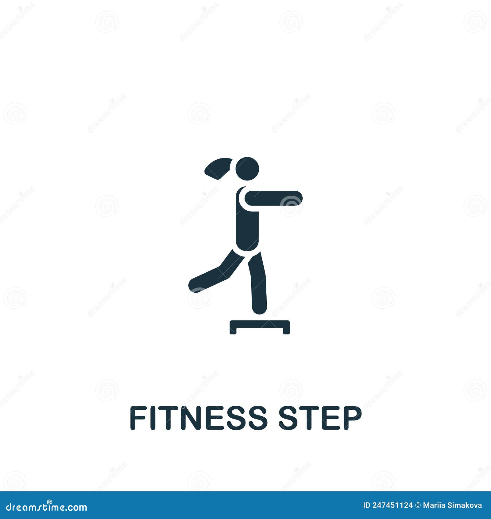 Fitness Step Icon. Monochrome Simple Fitness Icon for Templates, Web ...