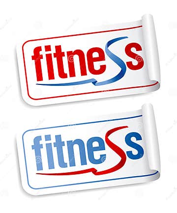 Fitness stickers. stock illustration. Illustration of concept - 18066746