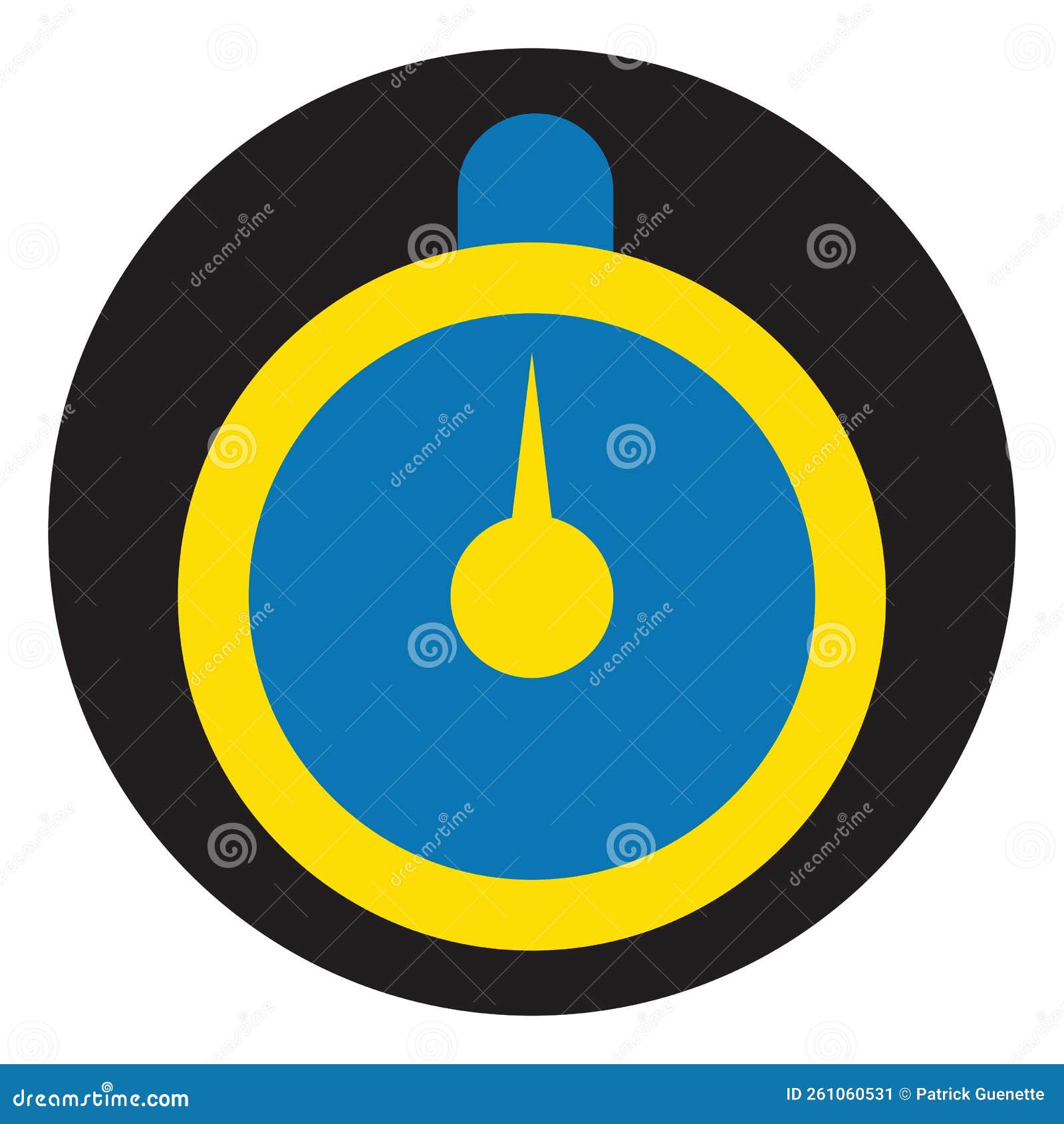 Fitness stopwatch, icon stock vector. Illustration of stopwatch - 261060531