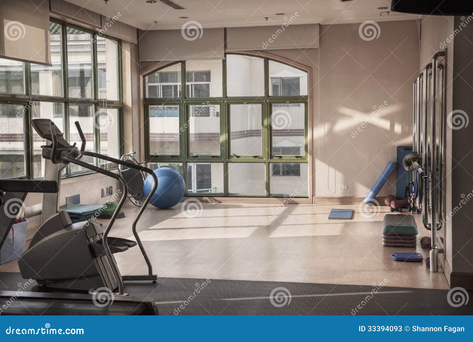 Fitness Studio with Dance Rail. Stock Image - Image of fitness, stair ...
