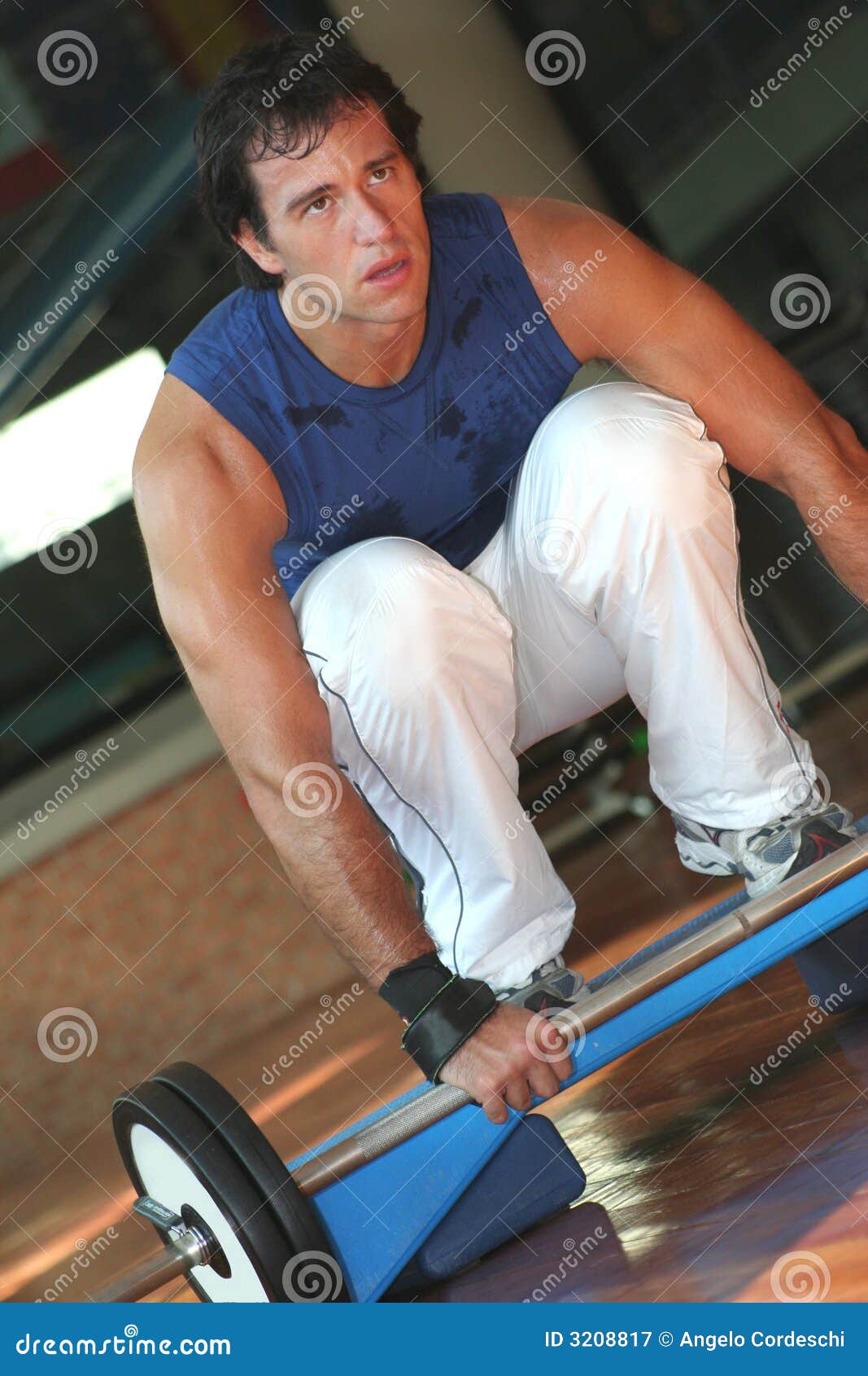 Fitness & Tired Men with Yoke Stock Image - Image of expression, alone ...