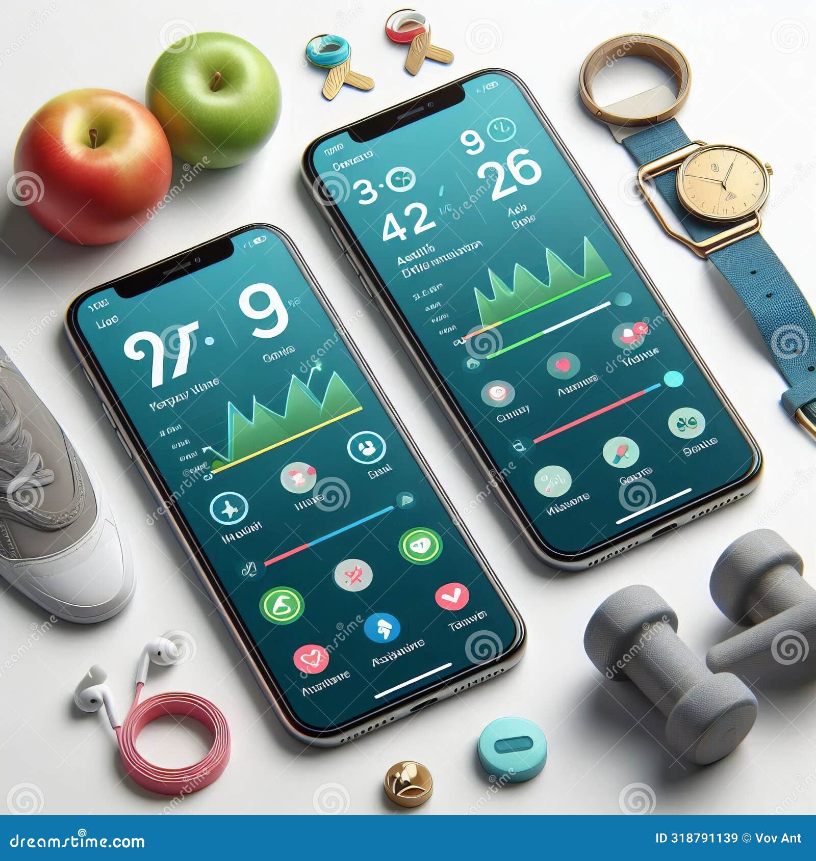 Fitness Tracker App Interface with daily Activity Tracking, Goa Stock ...