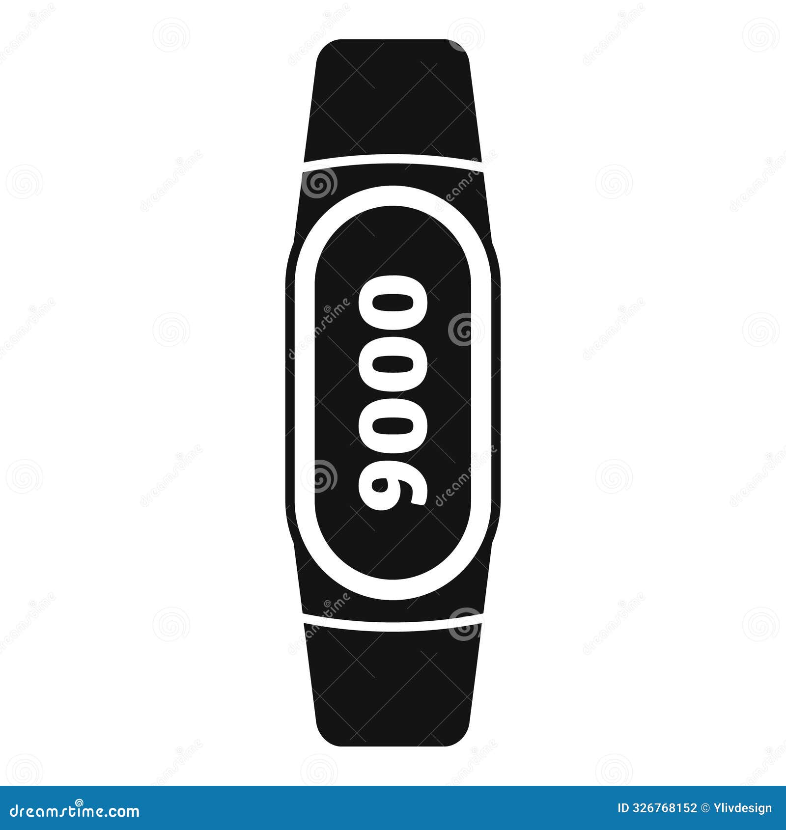 Fitness Tracker Showing Steps Walking Icon Glyph Style Stock ...