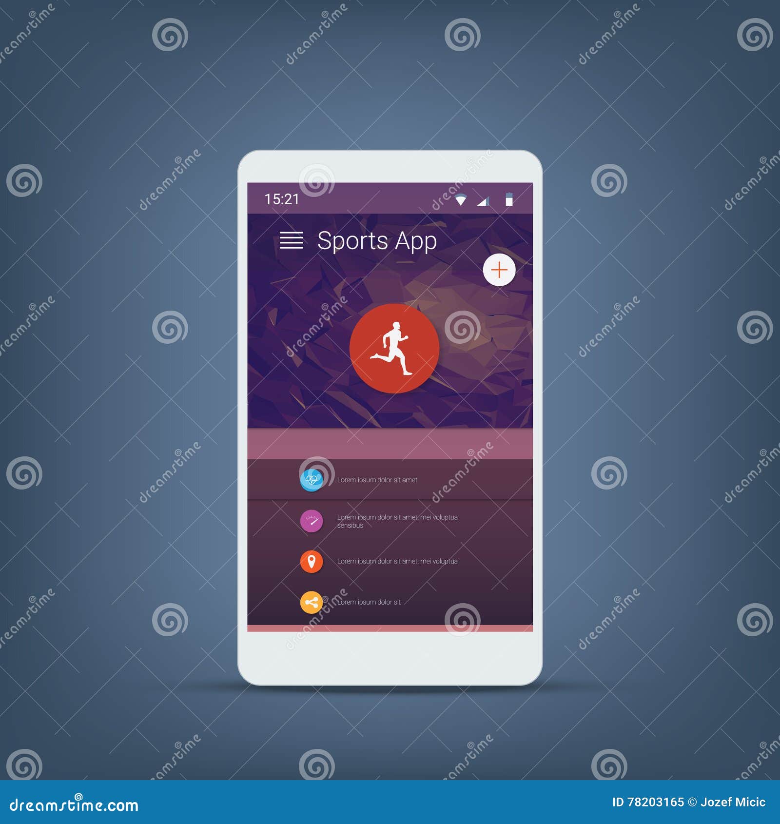 Fitness Tracker Smartphone User Interface Vector Icons for Sports ...