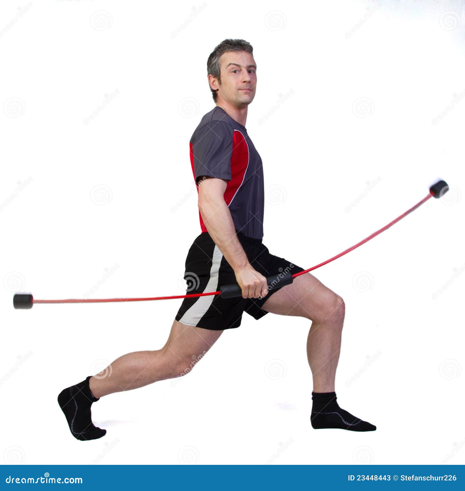 Fitness Training with a Flexibar Stock Image - Image of athlete, cutout ...