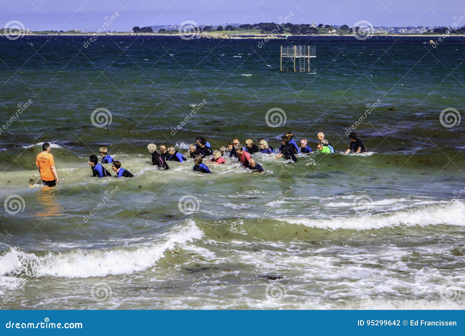 Fitness Training in the Sea. Editorial Photography - Image of ocean ...