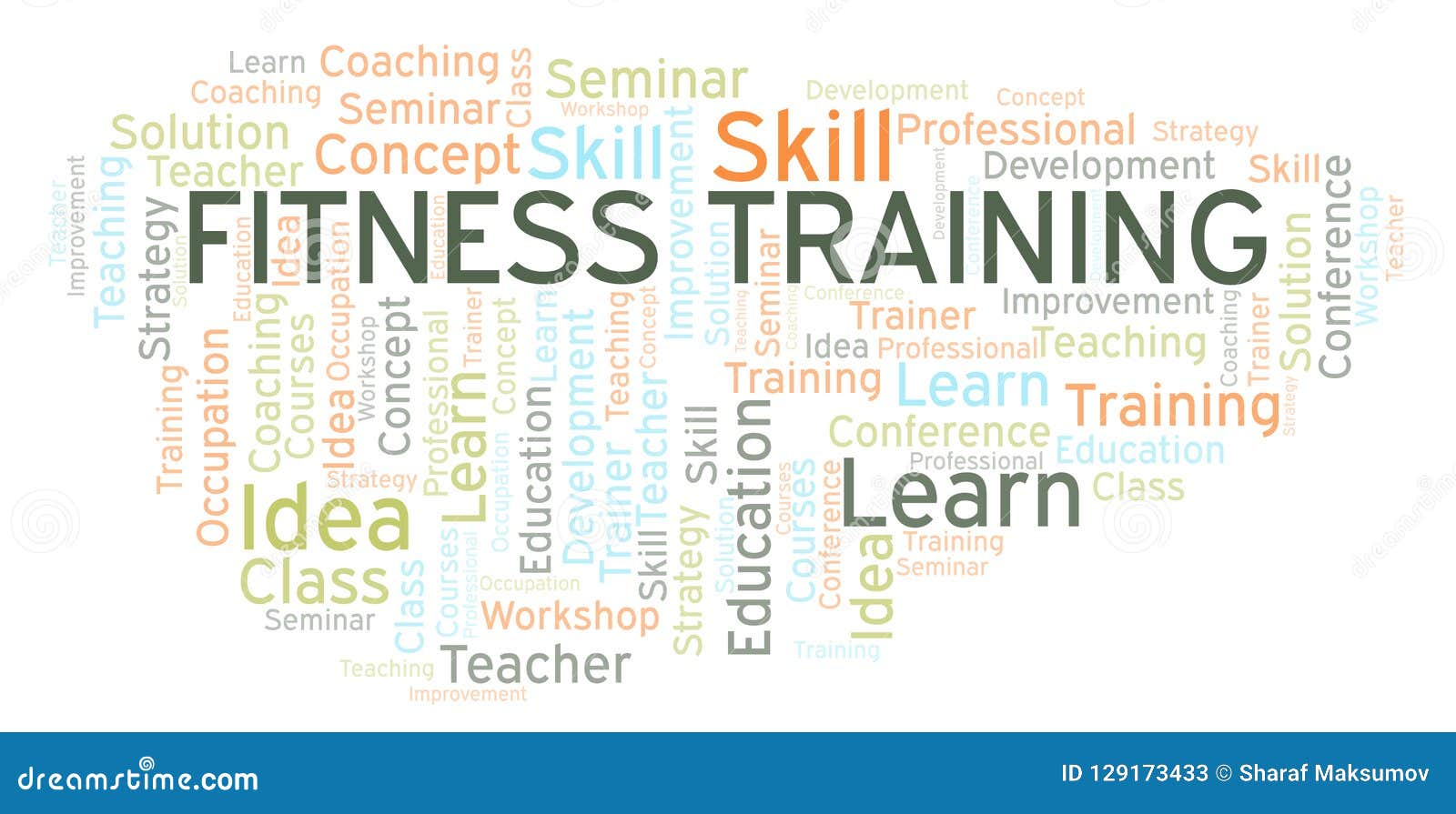 Fitness Training Word Cloud. Stock Illustration - Illustration of ...
