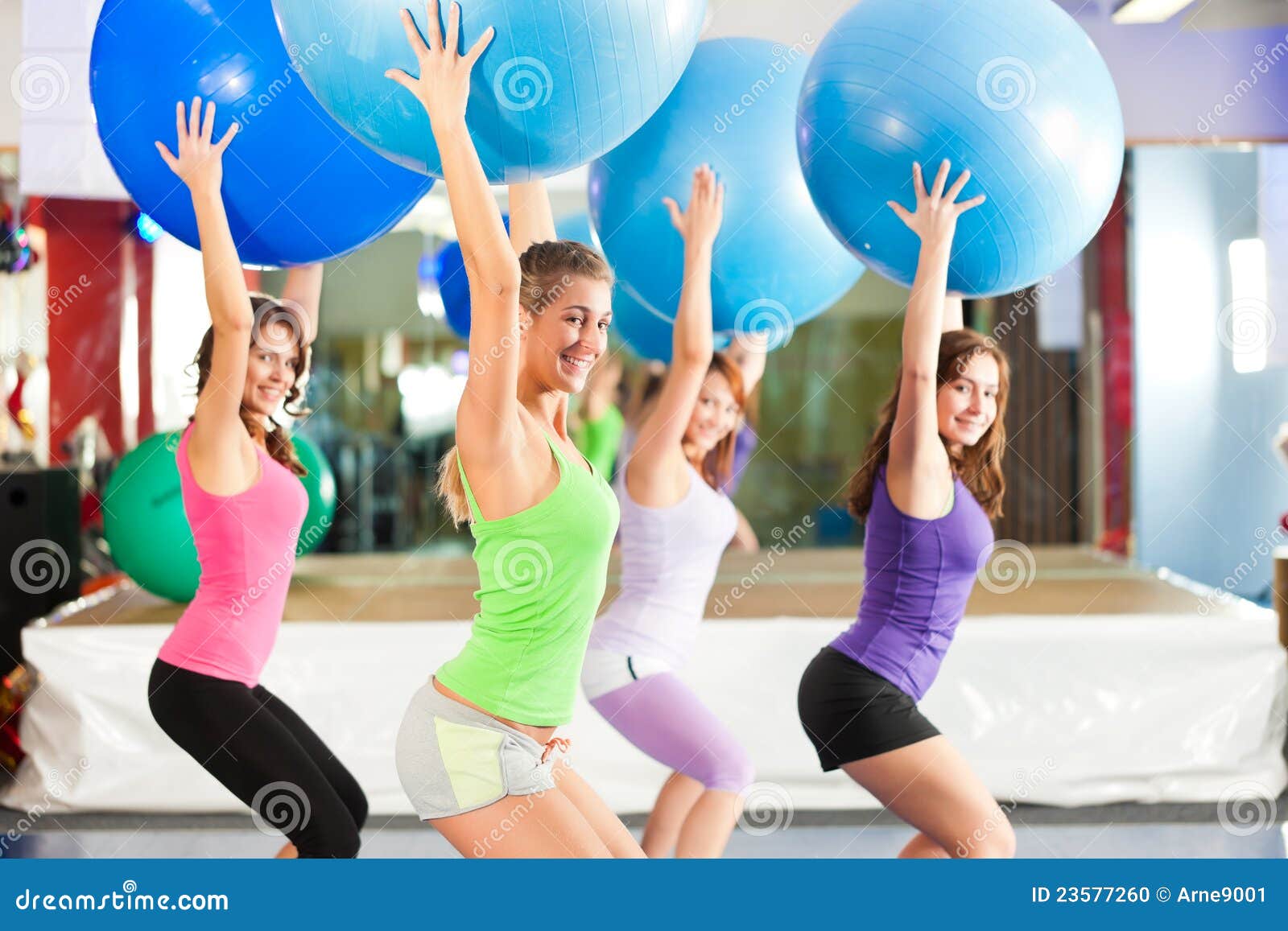 Fitness - Training and Workout in Gym Stock Photo - Image of healthy ...