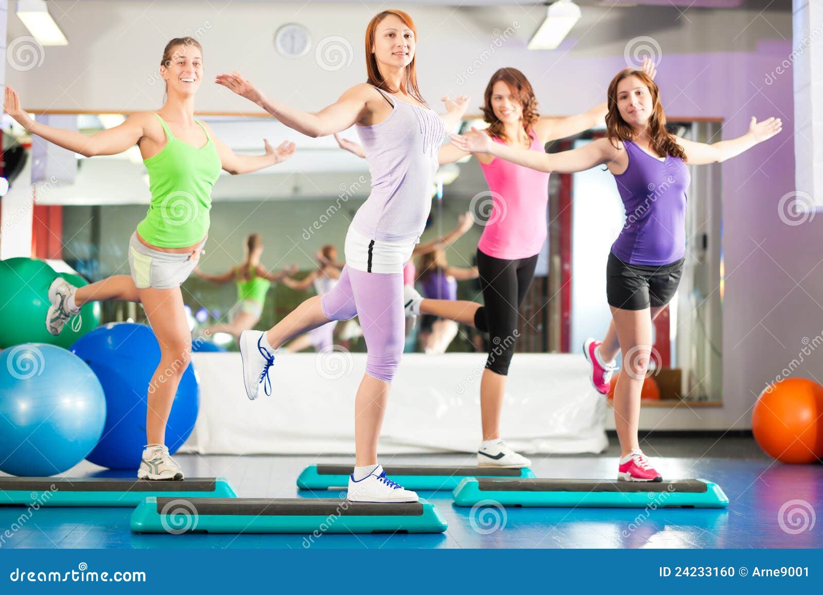 Fitness - Training and Workout in Gym Stock Photo - Image of movement ...