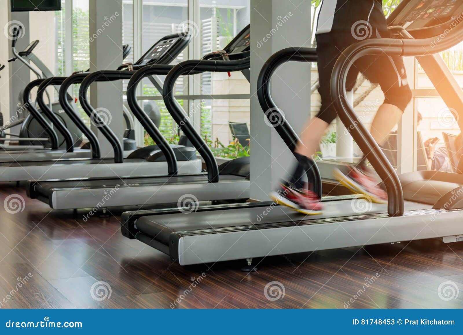 Fitness treadmill stock image. Image of health, endurance - 81748453