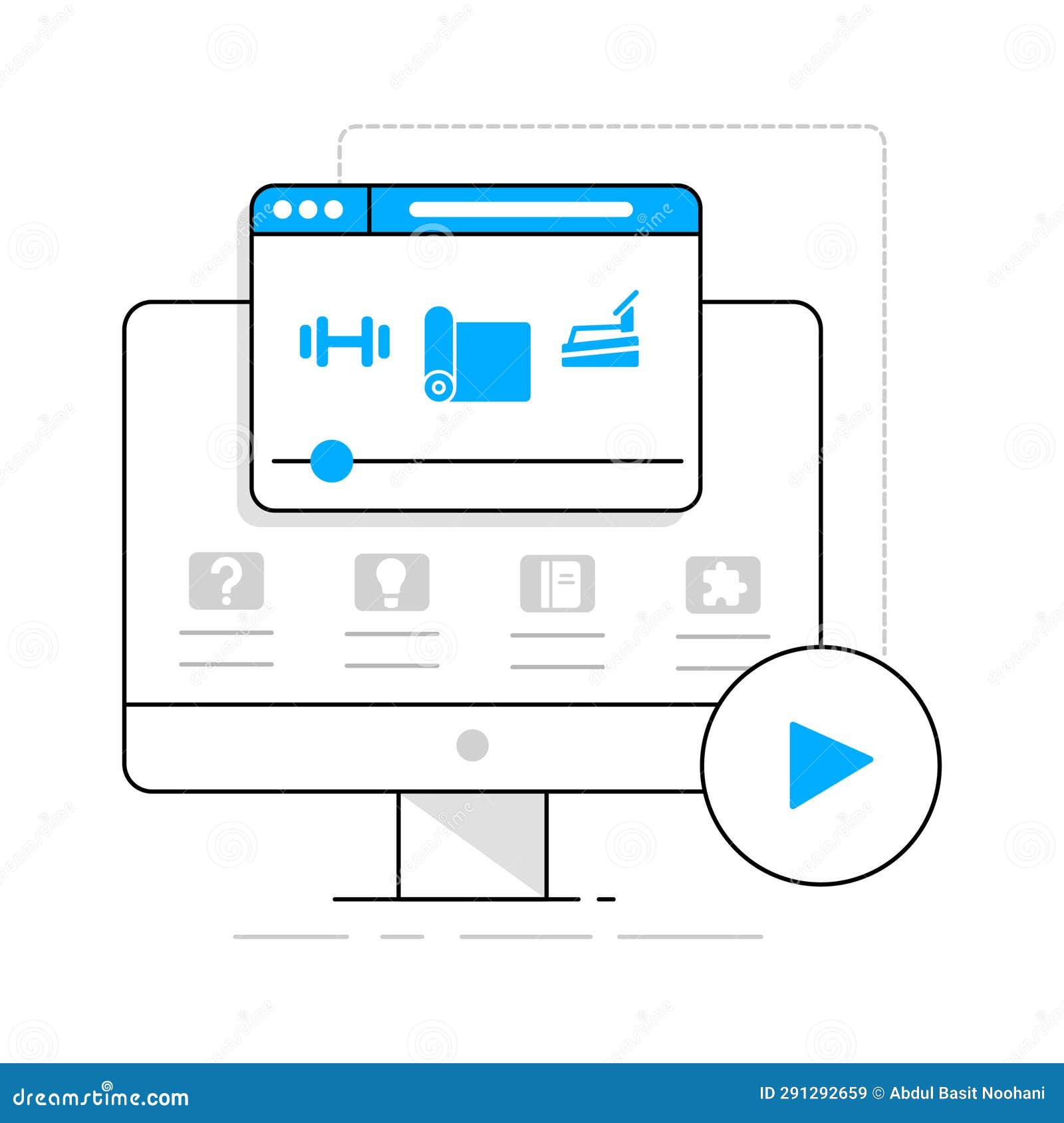 Fitness Tutorial Illustration. Fitness Tutorial Illustration, Exercise ...