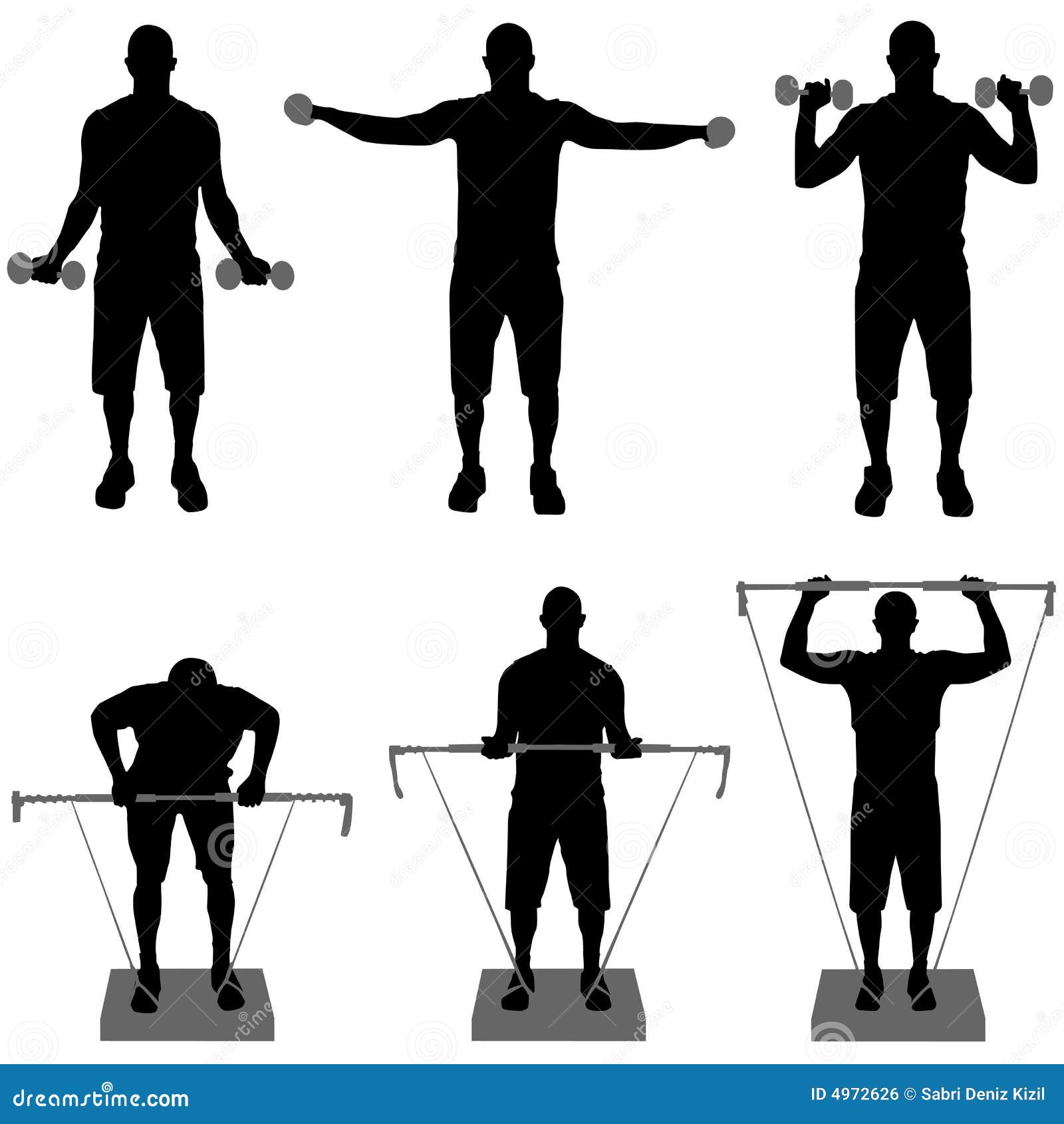 Fitness vector stock vector. Illustration of toned, muscular - 4972626