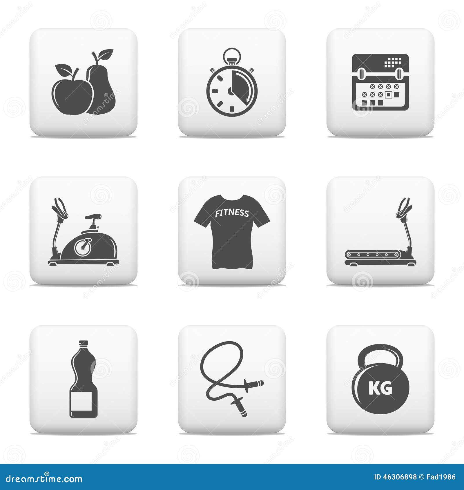 Treadmill Buttons: Seal Set Vector Illustration | CartoonDealer.com ...