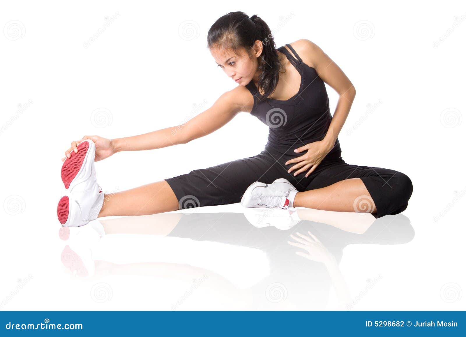 Fitness Woman Doing Stretching Stock Photo - Image of calming, fitness ...
