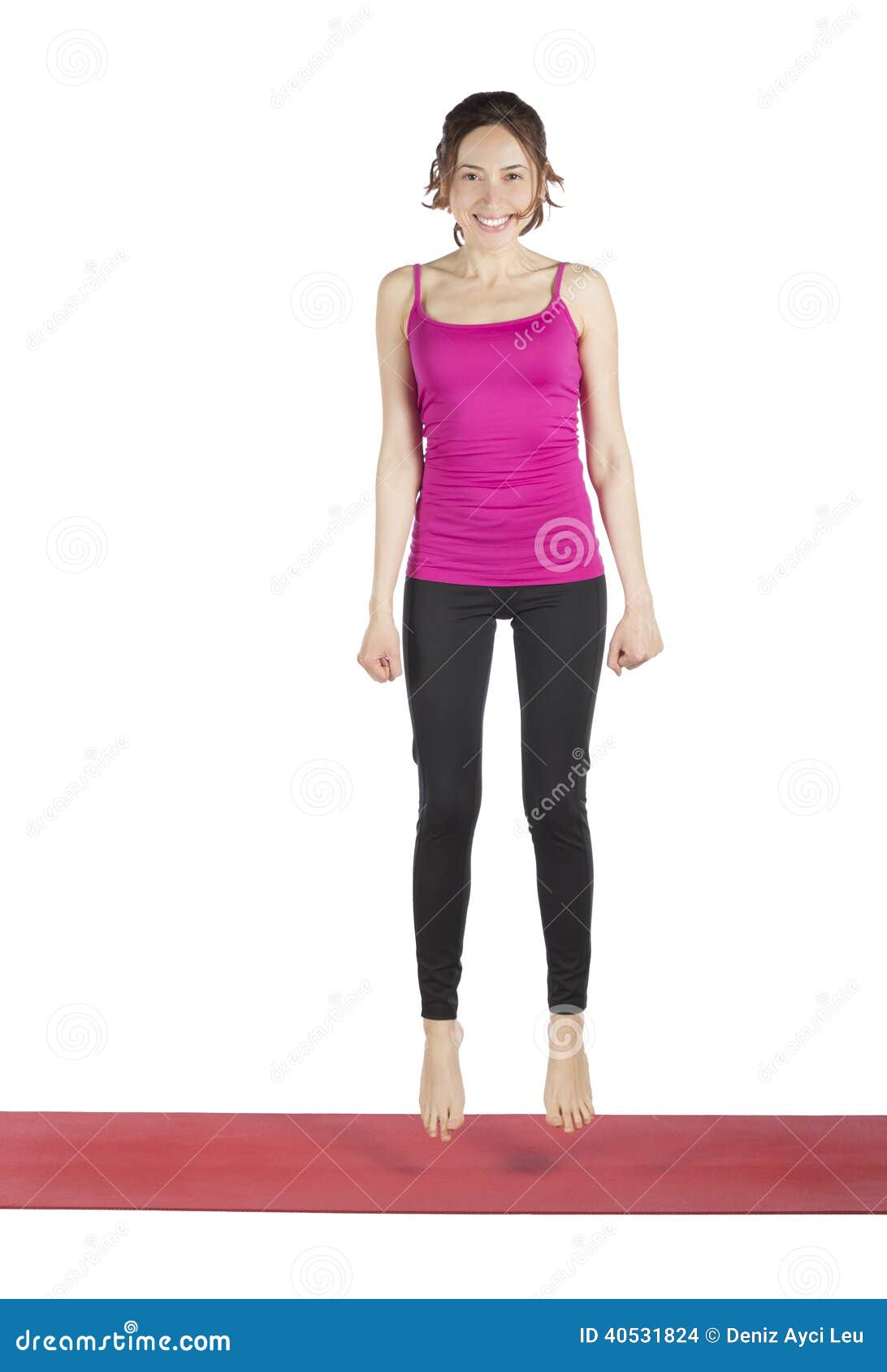 Fitness woman jumping stock photo. Image of jump, white - 40531824