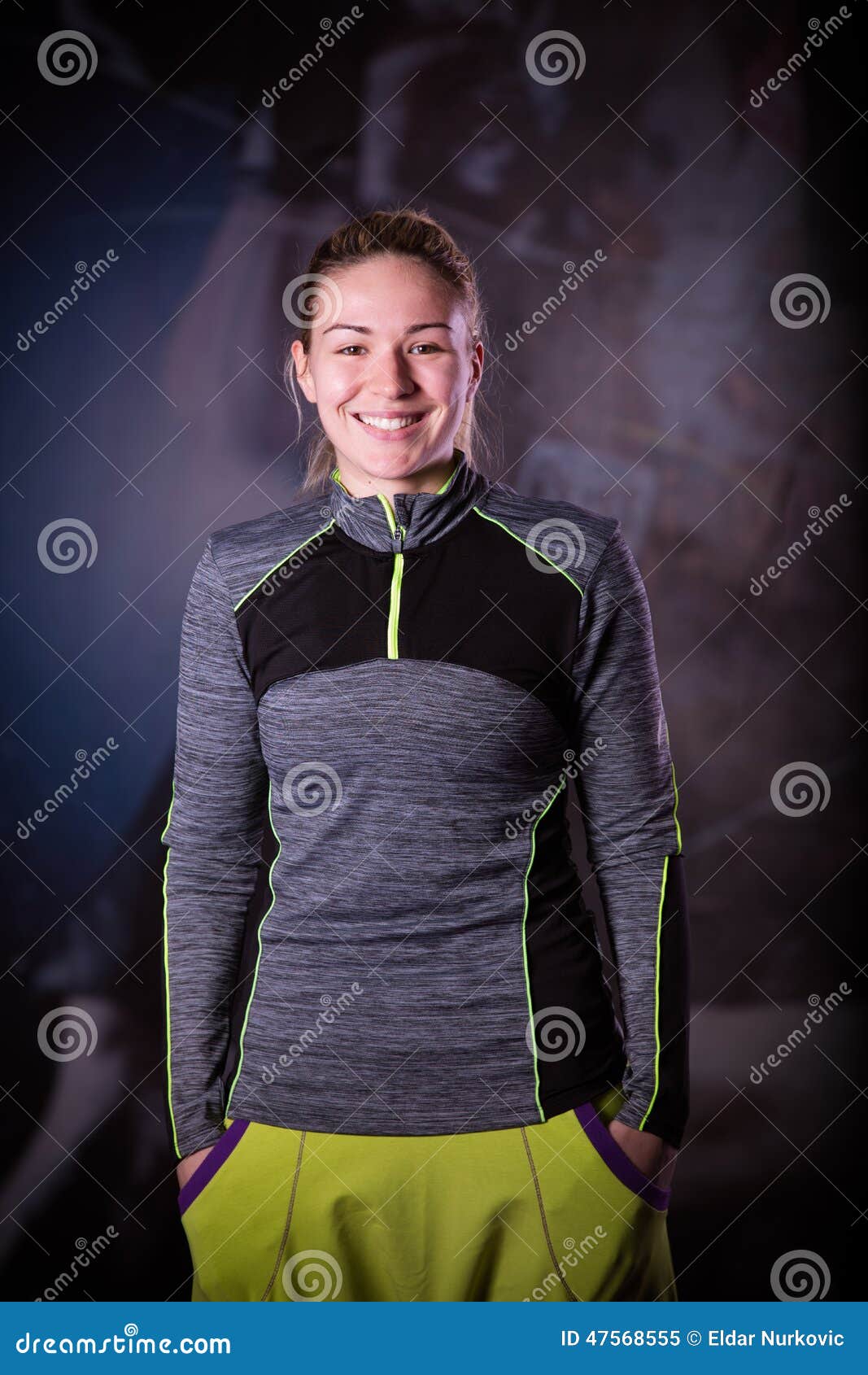 Fitness Woman Portrait At The Gym Smiling Happy Female Fitness