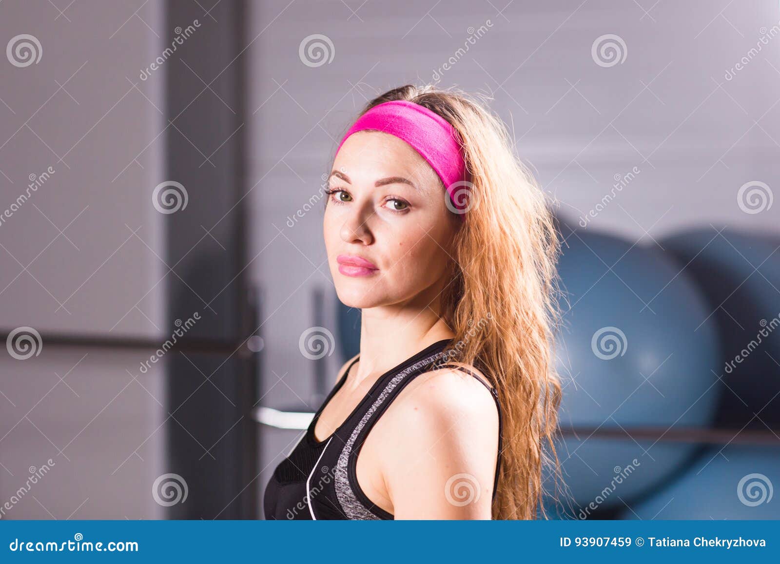 Fitness Woman Portrait Smiling Happy Female Fitness Model Fresh