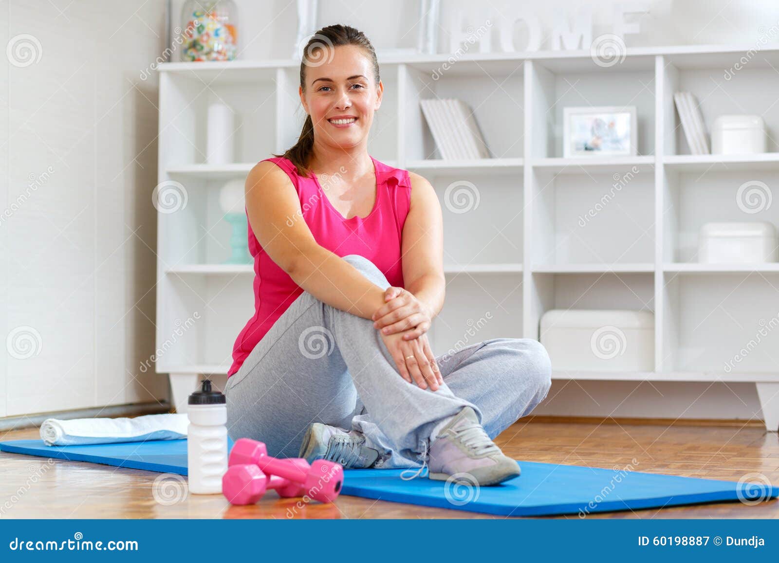 Fitness stock image. Image of caucasian, happy, home - 60198887