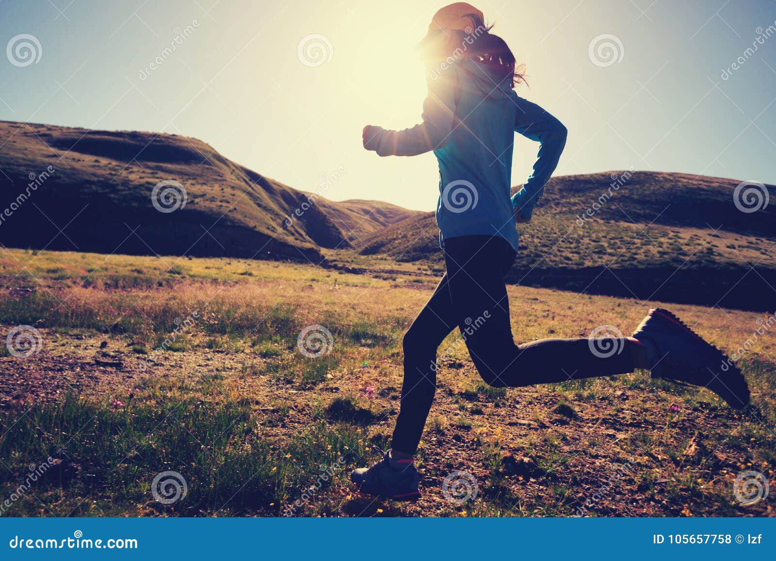 Fitness Woman Runner Running Outdoors Stock Photo - Image of jogging ...