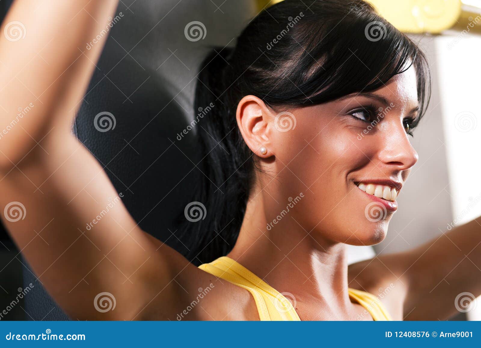 Fitness workout in gym stock photo. Image of lifting - 12408576