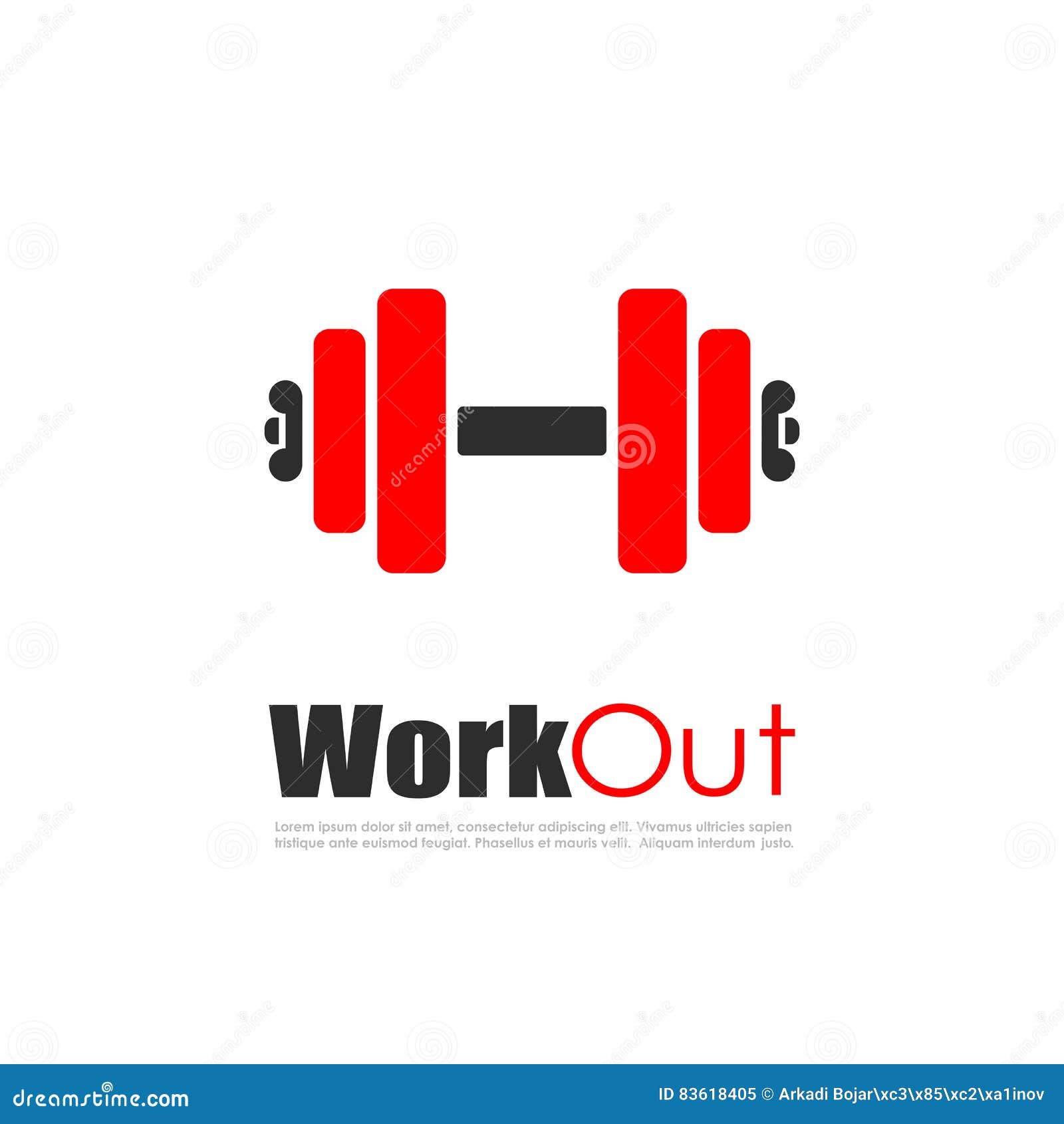 Fitness Workout Vector Logo Stock Vector - Illustration of isolated ...