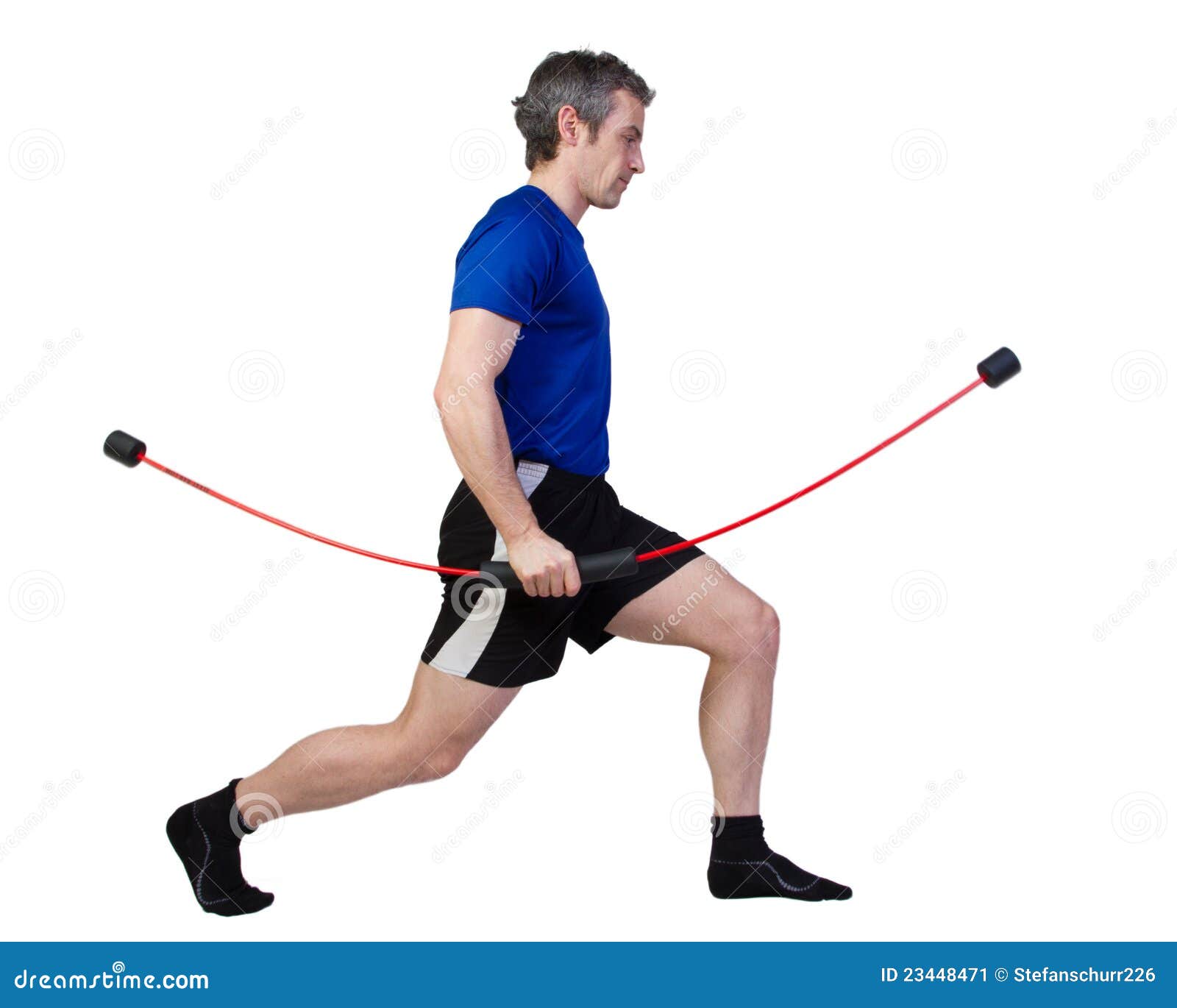 Fitnesstraing with Flexibar Stock Image - Image of athletics, motion ...