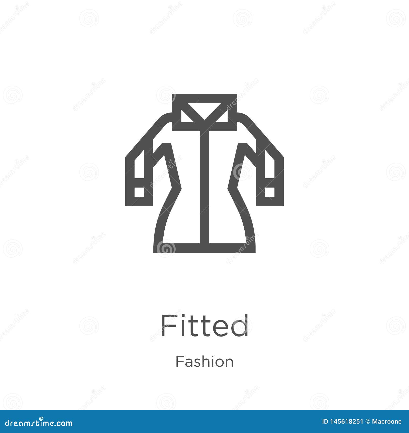 Fitted Icon Vector from Fashion Collection. Thin Line Fitted Outline ...