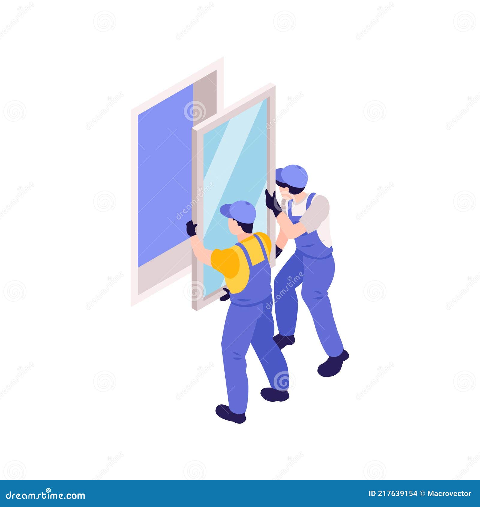 Fitters Isometric Illustration Stock Vector - Illustration of work ...