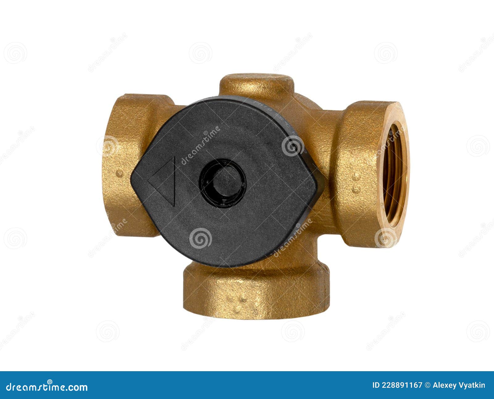 Three-way Valve for Piping Systems and with Flow Control Stock Image ...