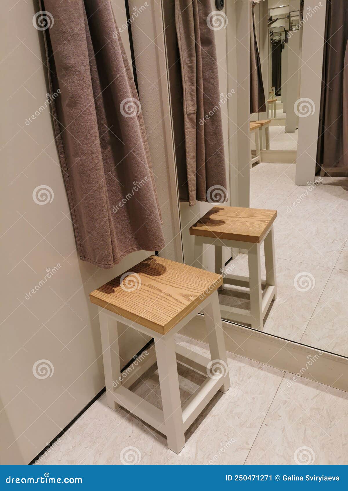 Fitting Room Interior in a Mall. Nobody Stock Image - Image of store ...