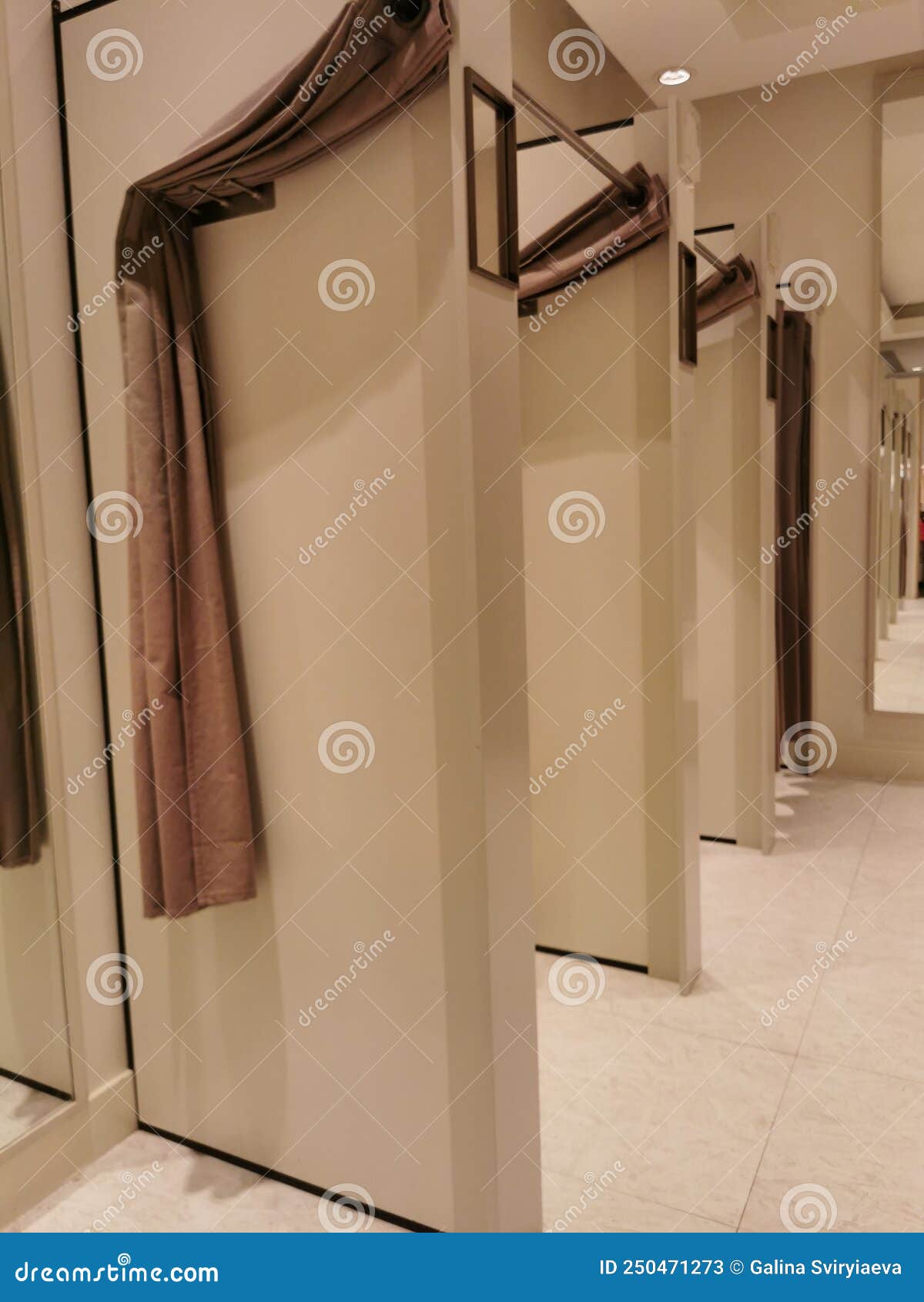 Fitting Room Interior in a Mall. Nobody Stock Image - Image of display ...