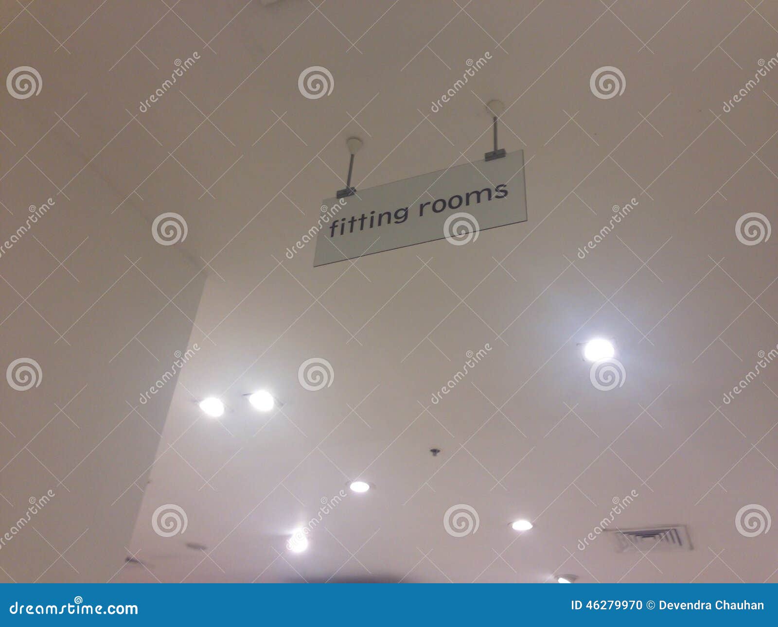 Fitting room sign stock photo. Image of room, sign, ceiling - 46279970