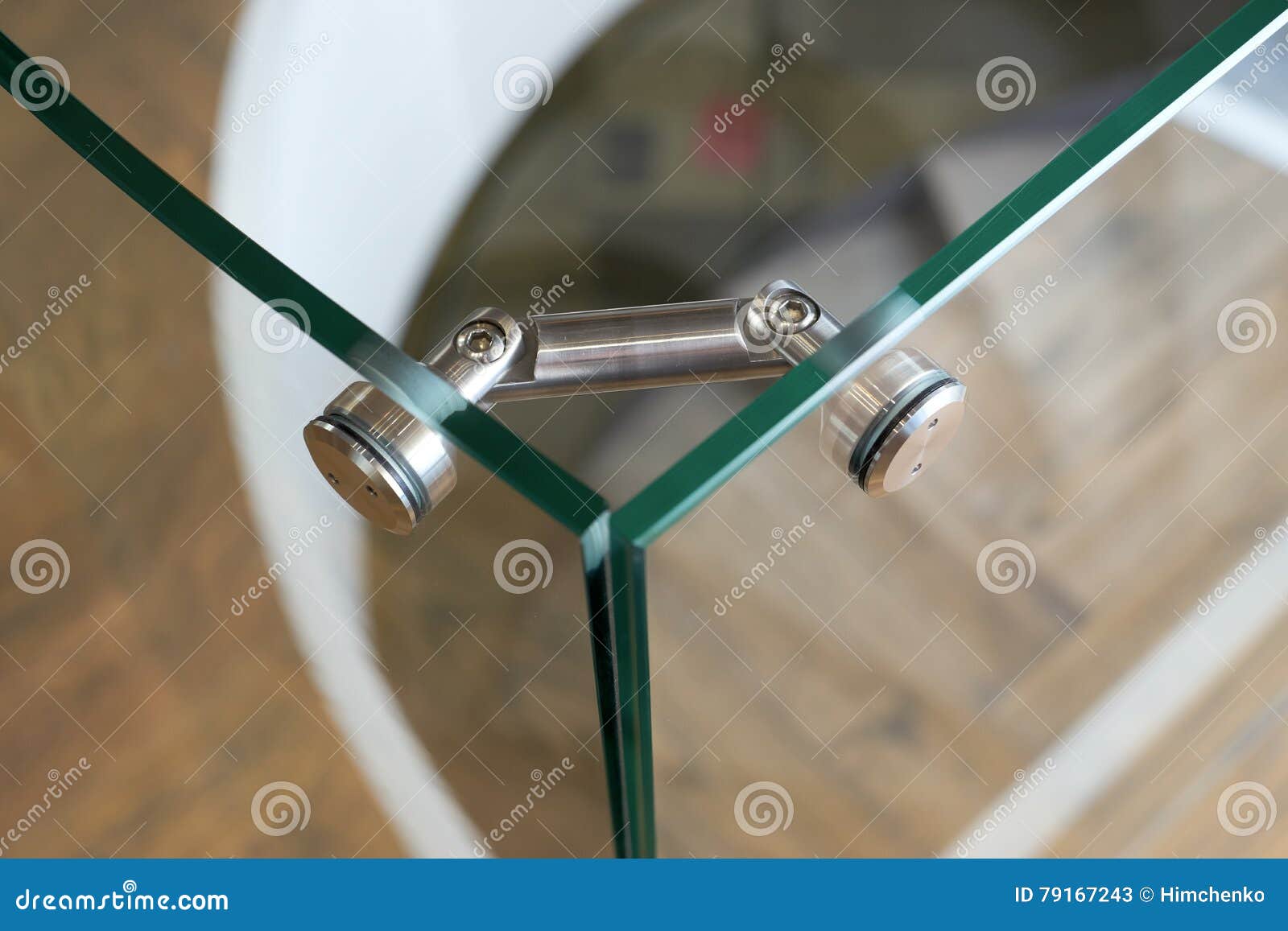 Fittings for Frameless Glass Facades and Walls Stock Image - Image of ...