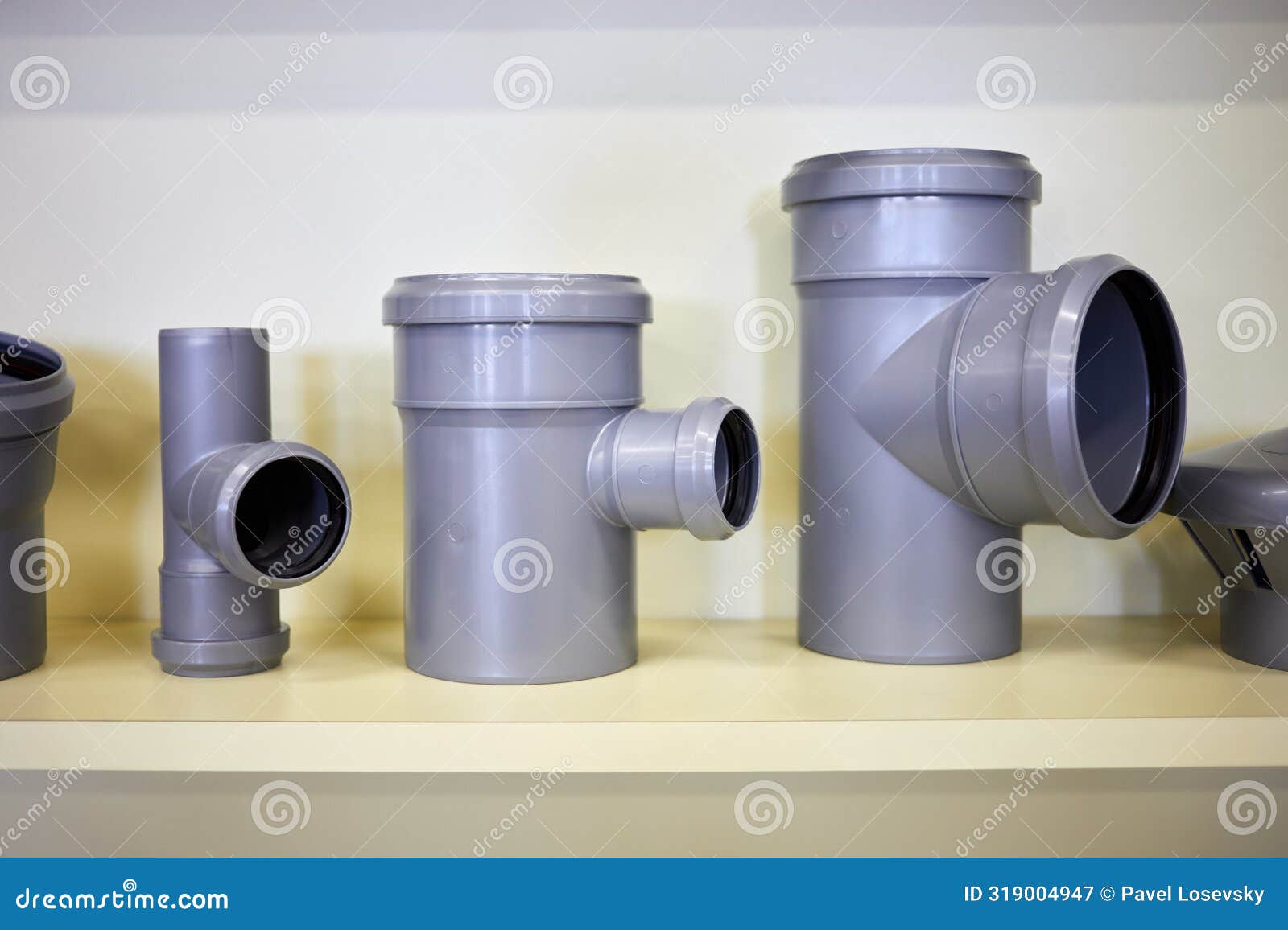 Fittings for Plastic Piping Stock Image - Image of exhibition ...