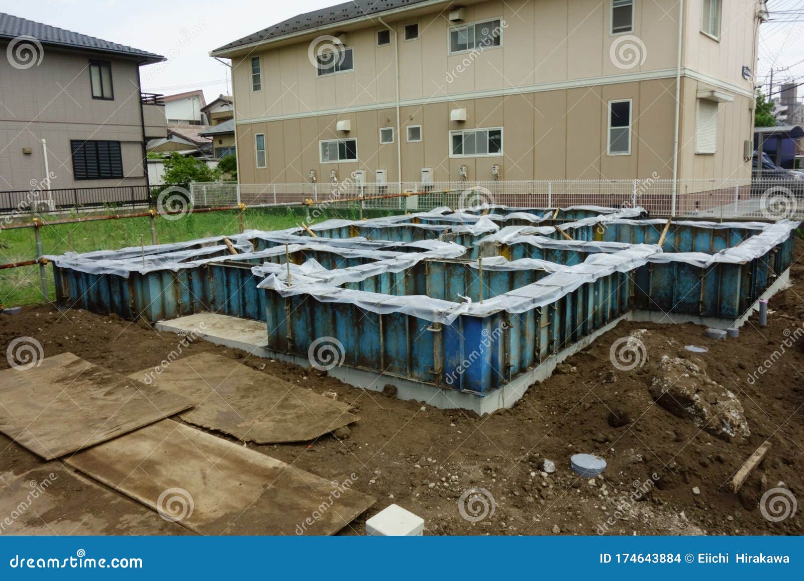 Fittings for Ready-mixed Concrete Injection Work Stock Photo - Image of ...