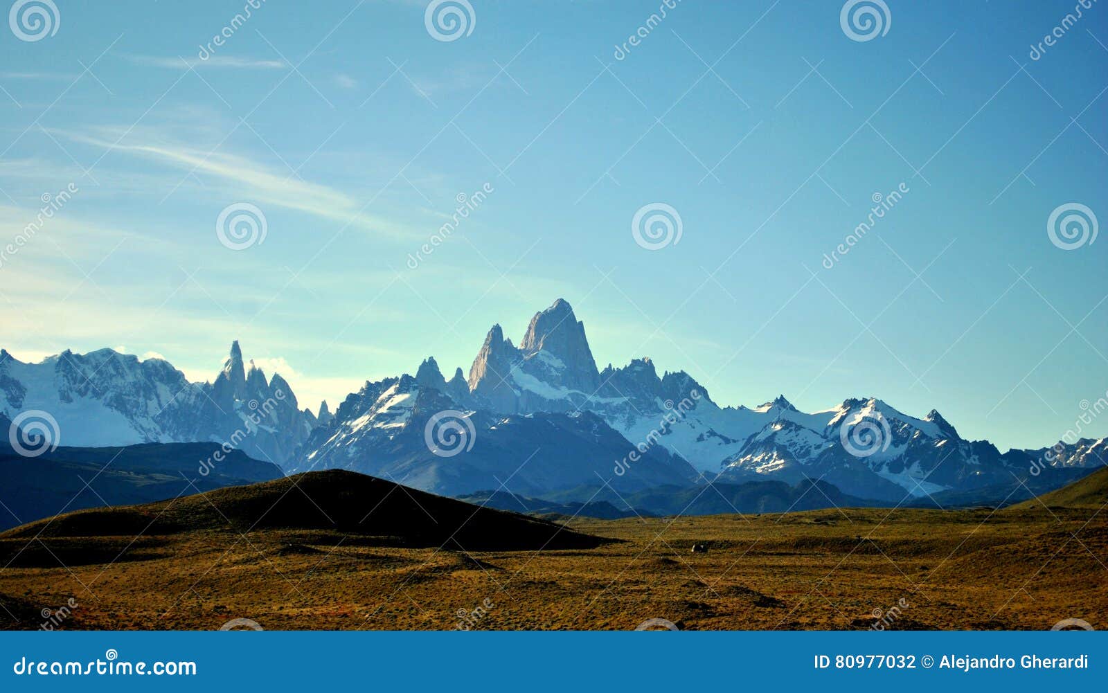 Fitz Roy in the Andes Mountain Range Stock Photo - Image of range ...
