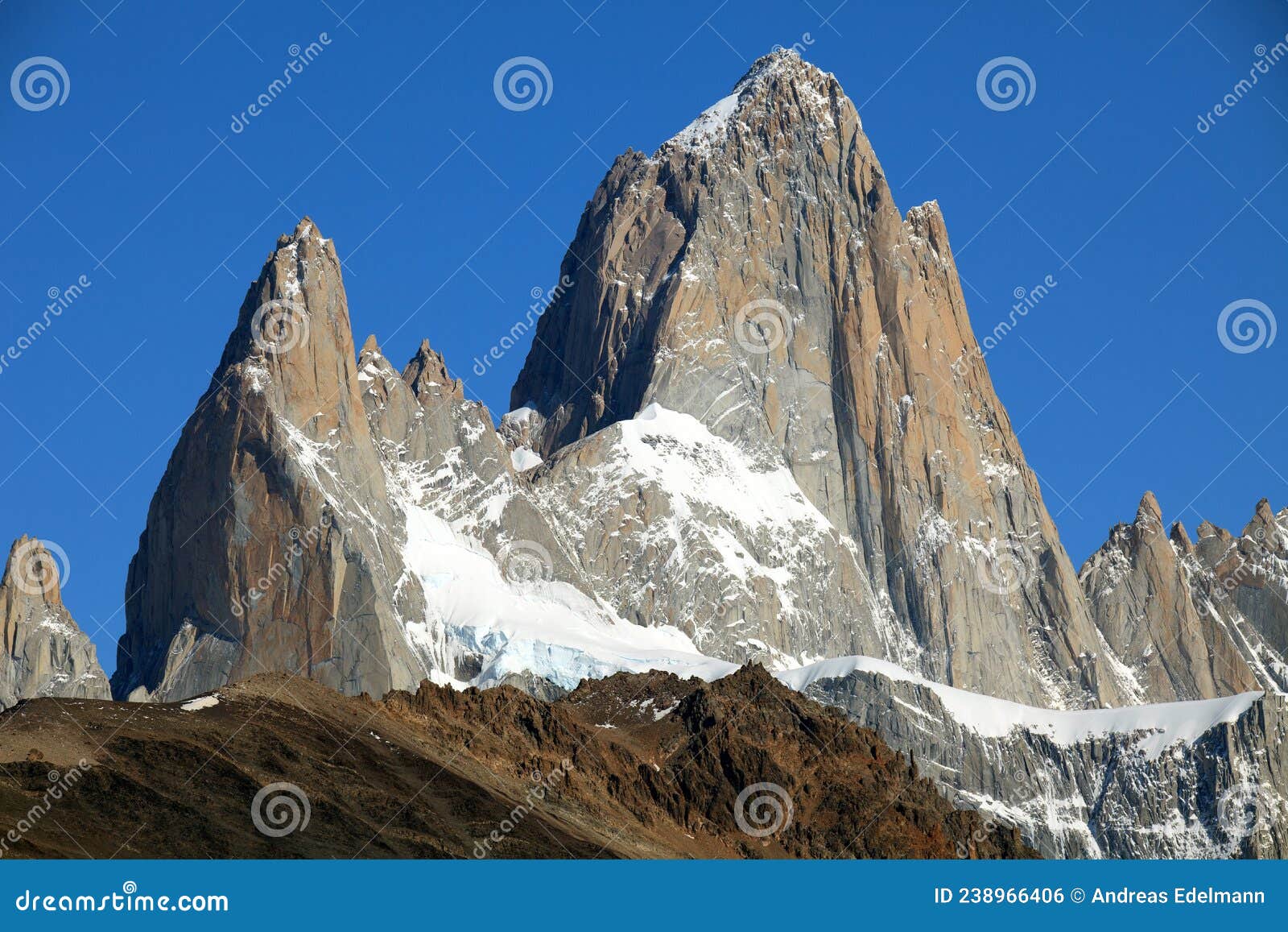The Fitz Roy Massif in Argentina Stock Photo - Image of high, massif ...