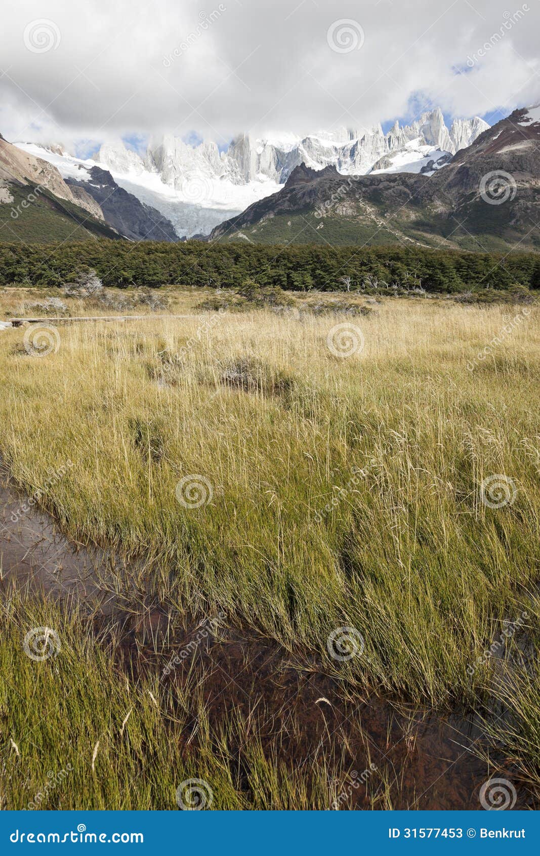 Fitz Roy Range stock image. Image of clouds, mountain - 31577453