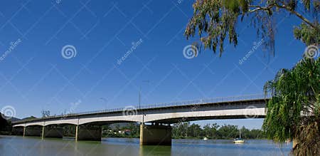 Fitzroy River Bridge Rockhampton QLD Stock Image - Image of boat ...