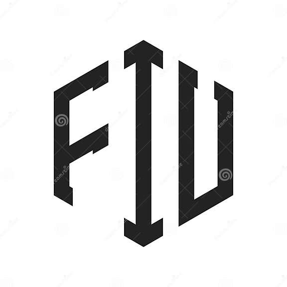 FIU Logo Design. Initial Letter FIU Monogram Logo Using Hexagon Shape ...