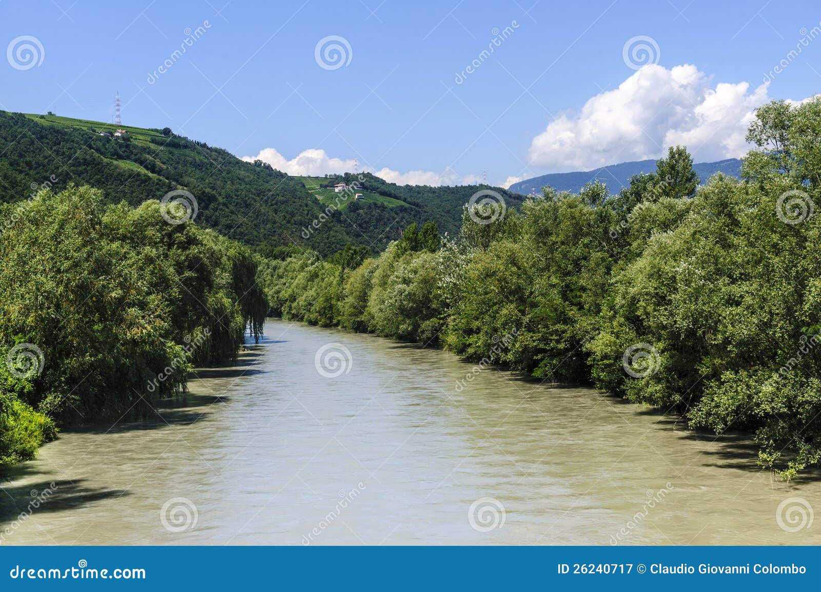Fiume del Adige immagine stock. Immagine di fiume, colore - 26240717